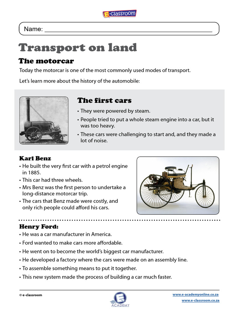 06 The Motorcar and Common Forms of Transport | PDF | Car | Transport