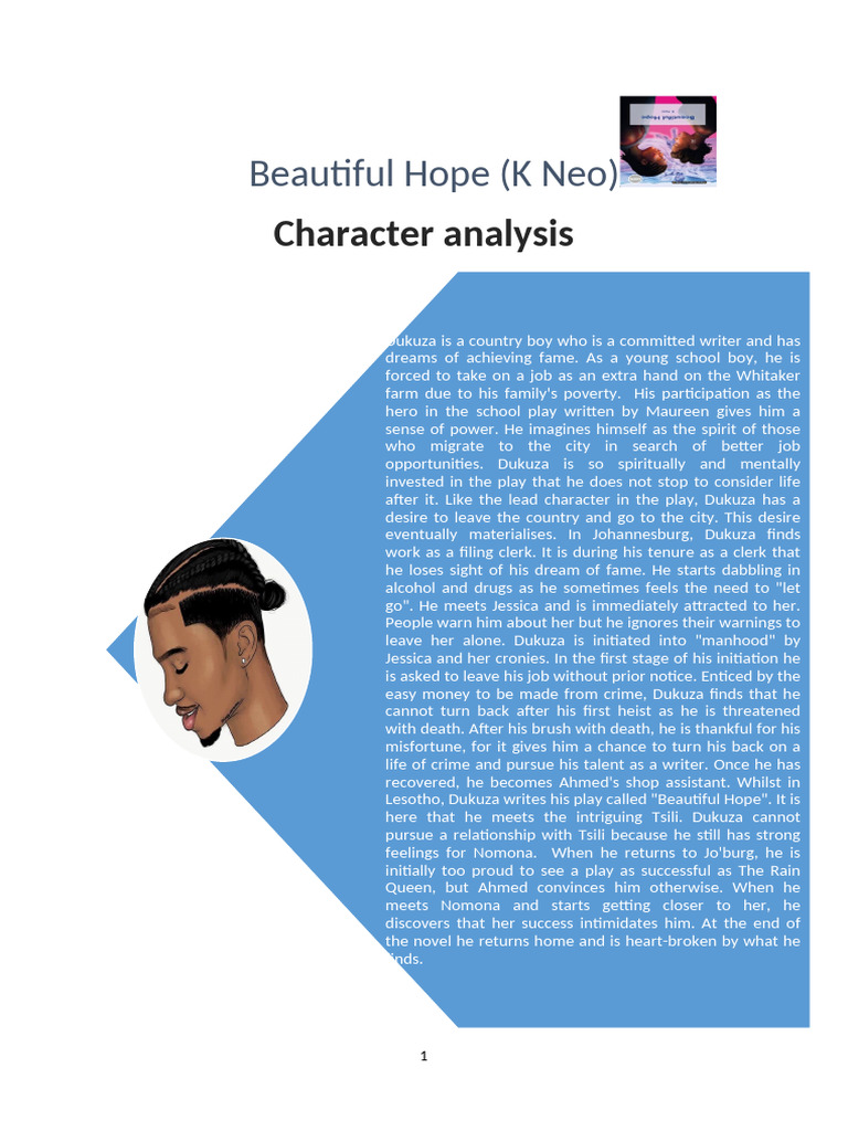 Beautiful Hope Character Analysis and Themes Notes Juqtib 1 | PDF