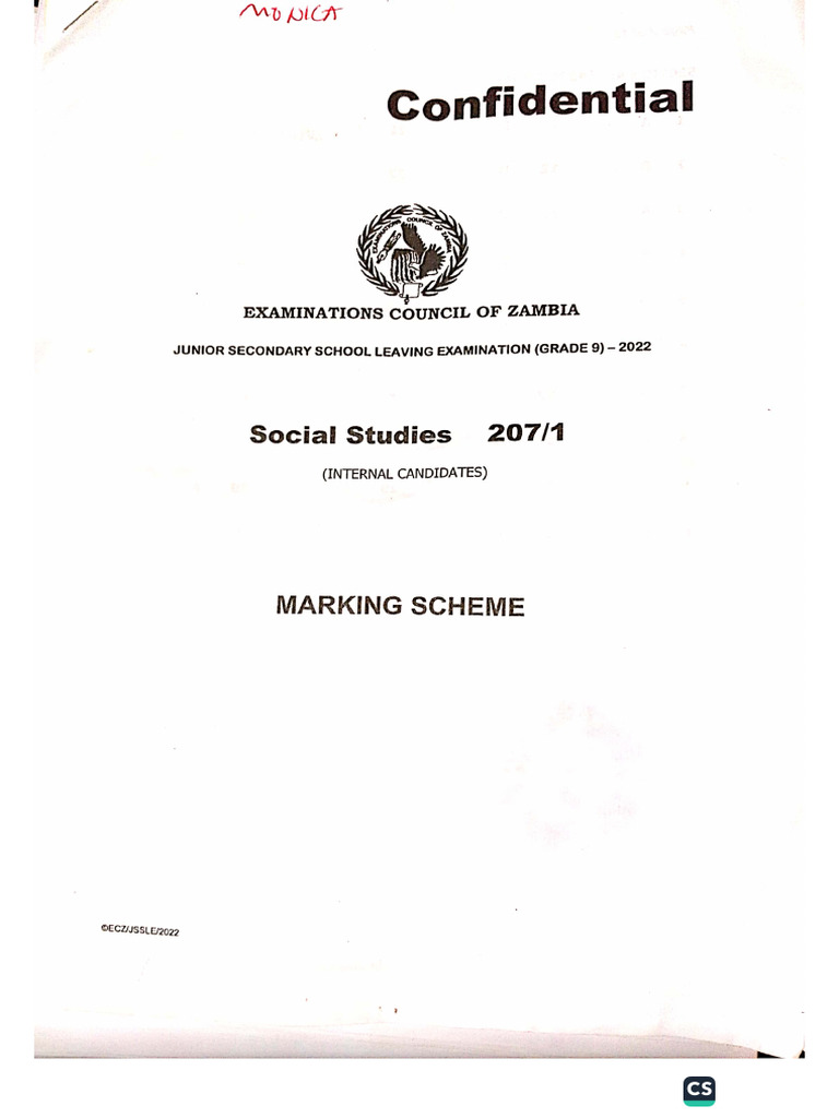 2022-Social Studies Marking Key | PDF