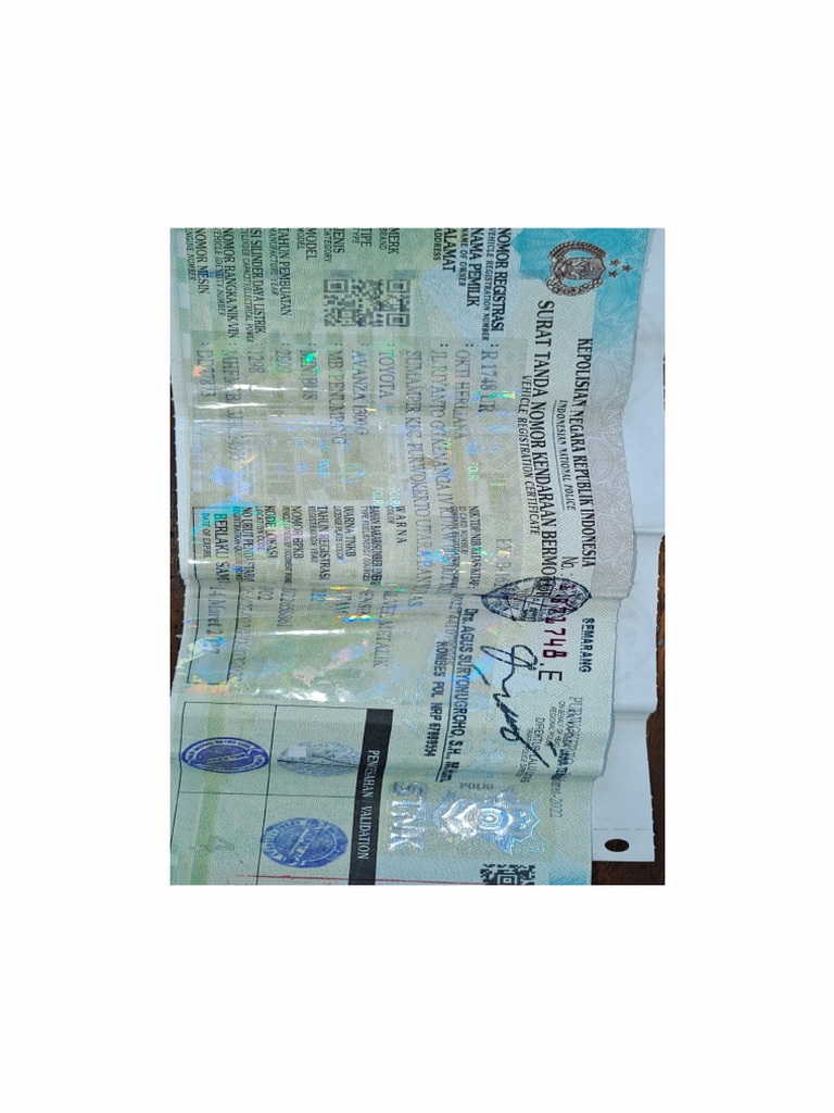 Vehicle Registration Cert | PDF