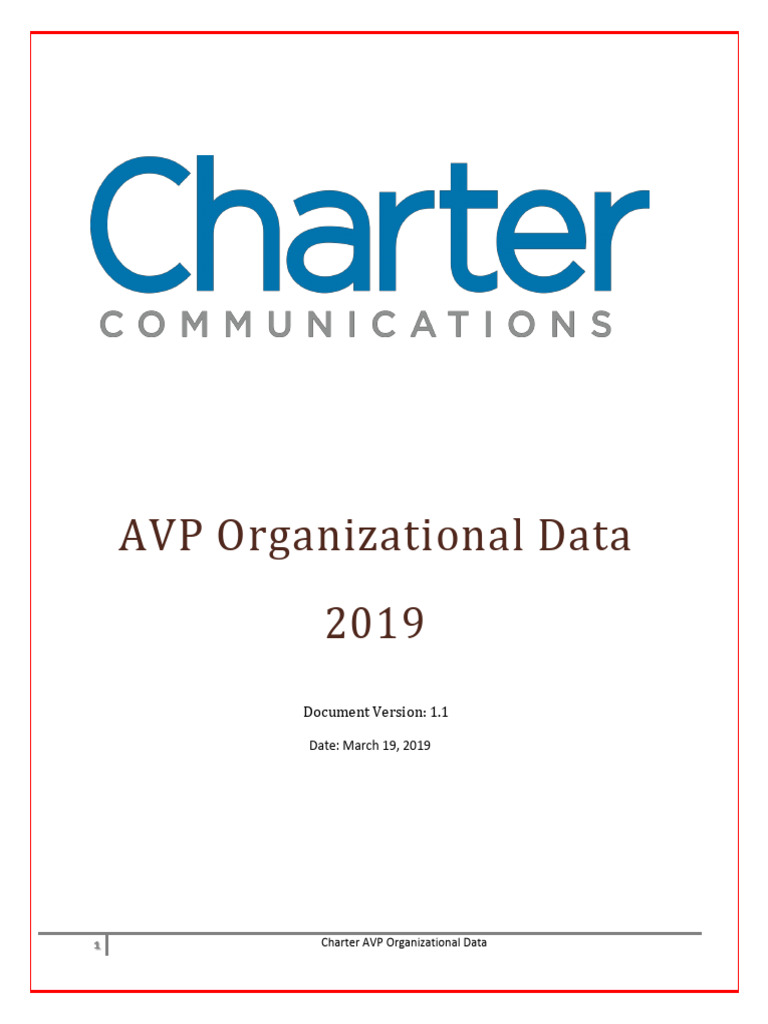 AVP Organizational Data Charter 2019 | PDF | North Carolina