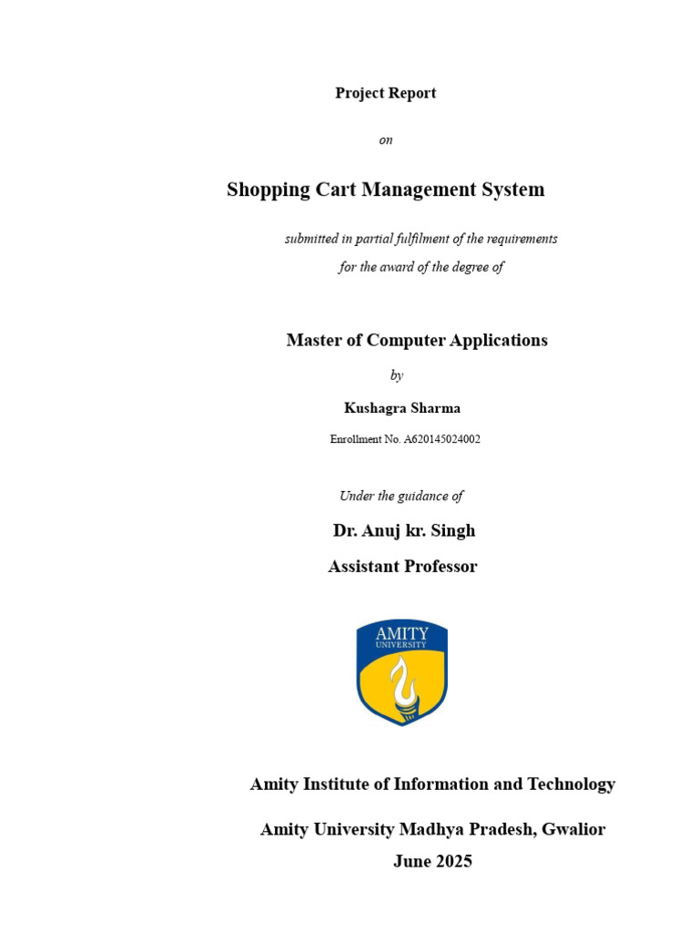 Kushagra Minor Project Report | PDF | Databases | Php