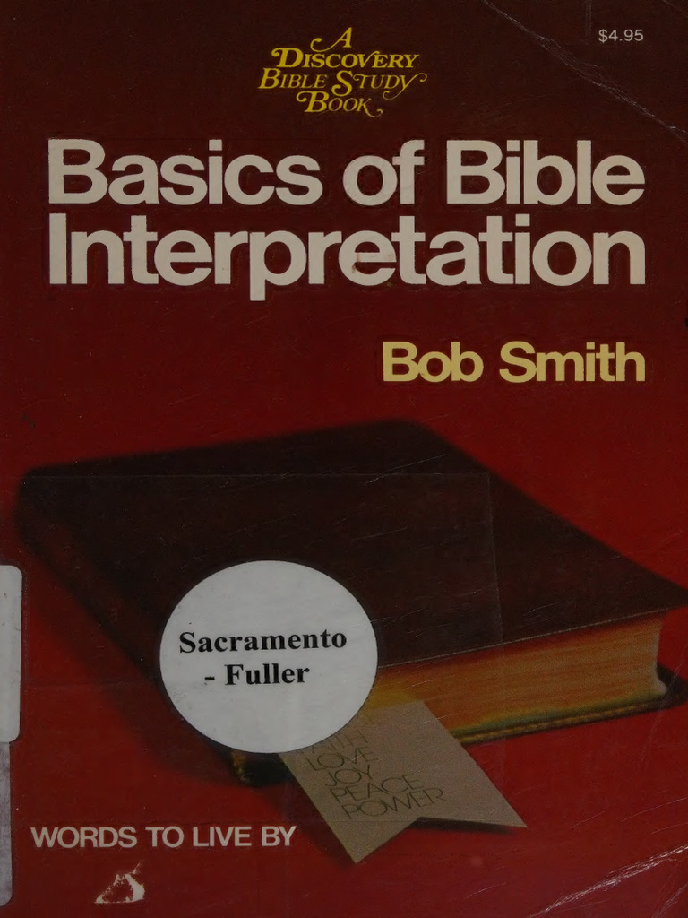 Basics of Bible Interpretation (A Discovery Bible Study | PDF | Bible ...
