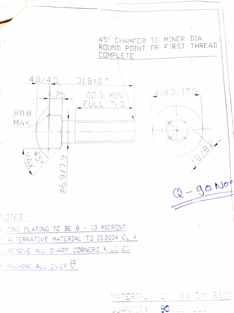 Bolt Drawing | PDF