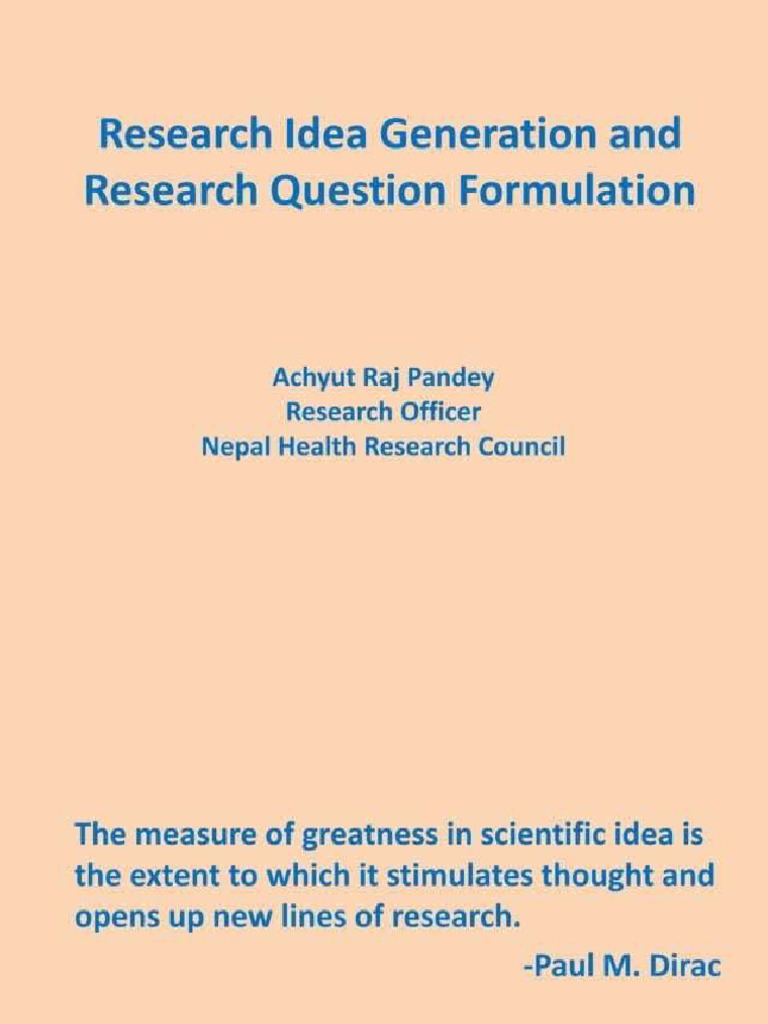 Research Idea | PDF