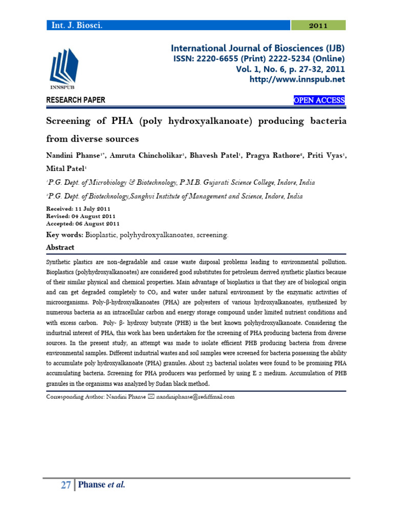 Research Paper Open Access Screening of 250607 015925 | PDF | Bacteria | Gram Positive Bacteria