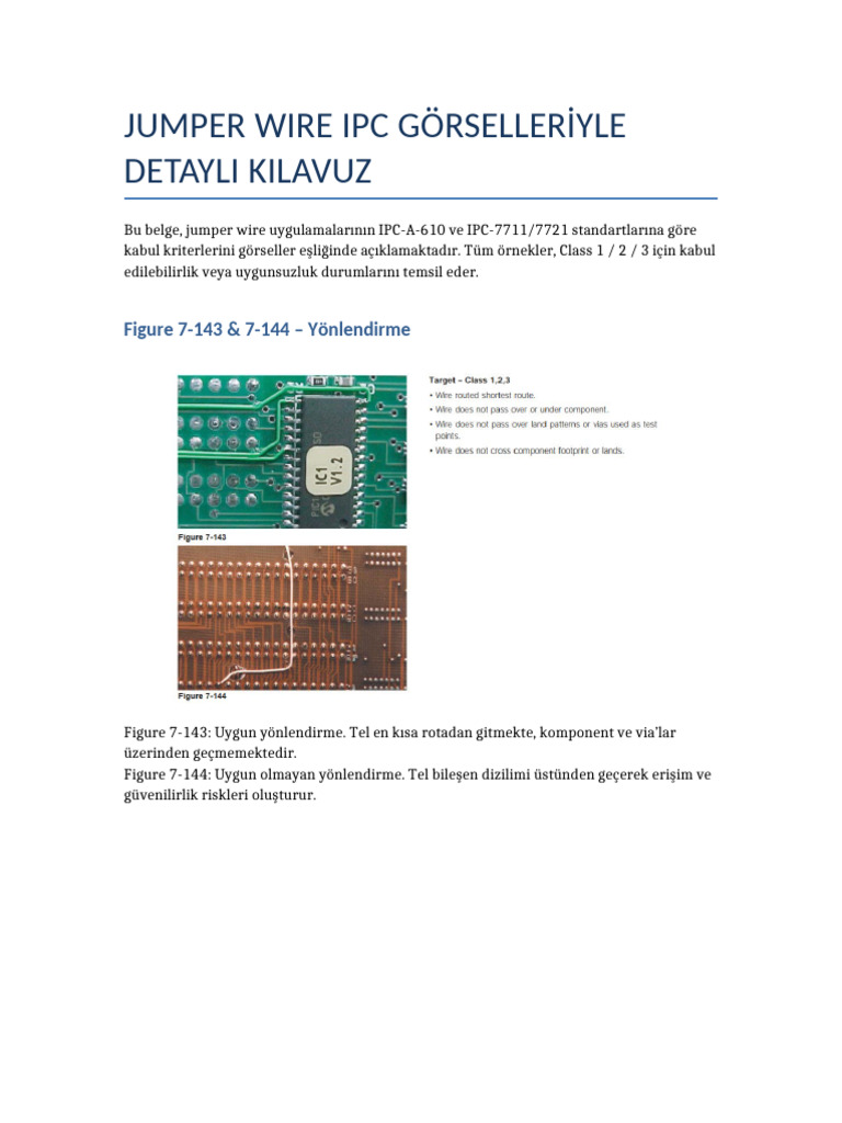 Jumper Wire Guide With IPC Images | PDF