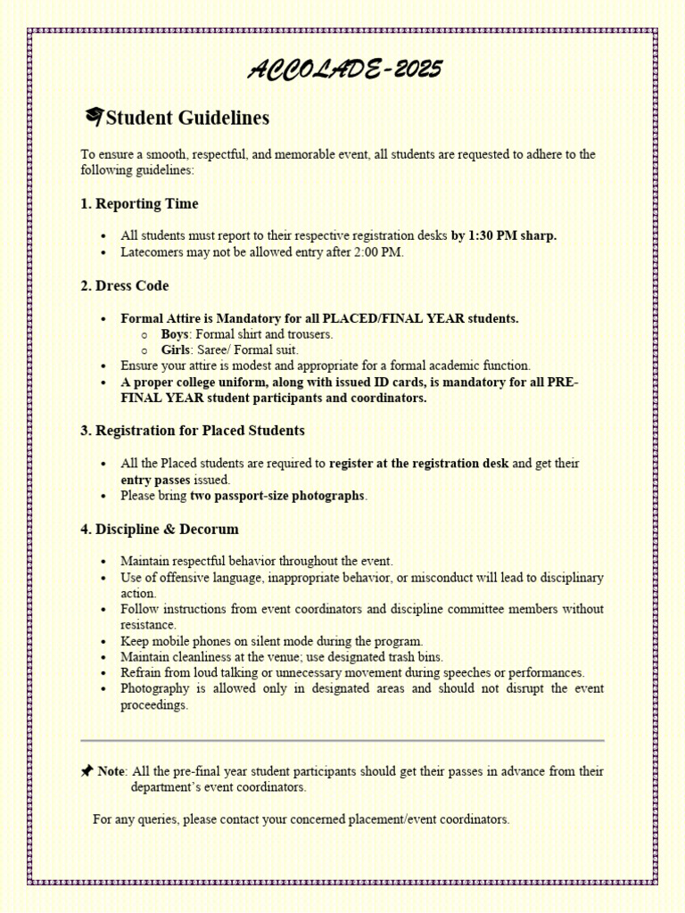 Guidelines Accolade | PDF
