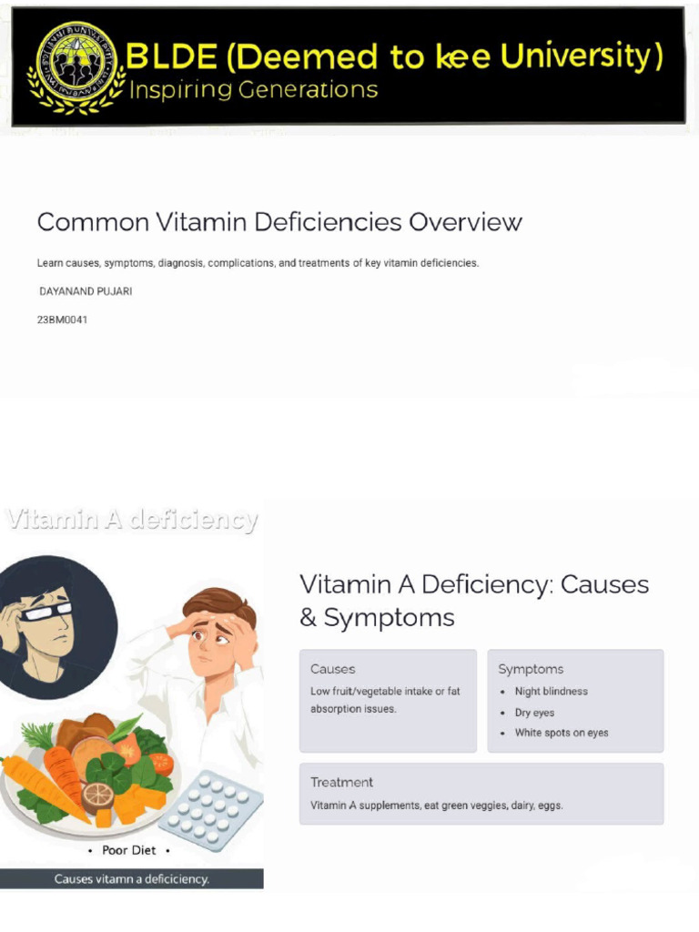 Vitamin Deficiencies | PDF