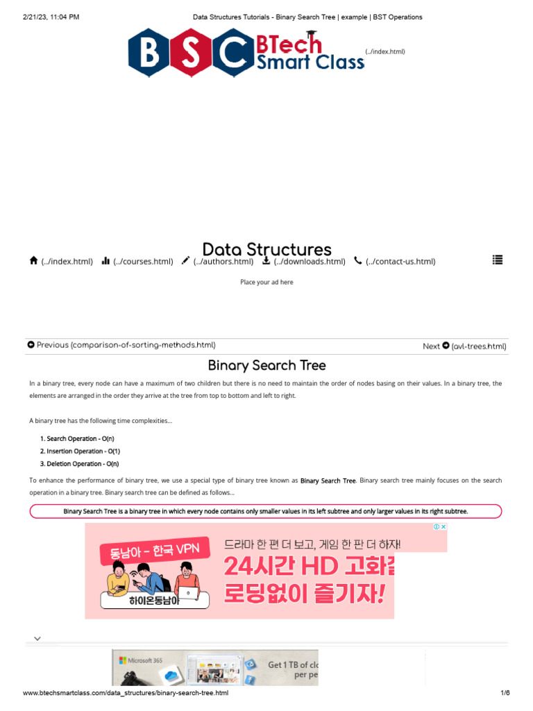 5.binary Search Tree - Example - BST Operations | PDF | Computer Programming | Algorithms And ...
