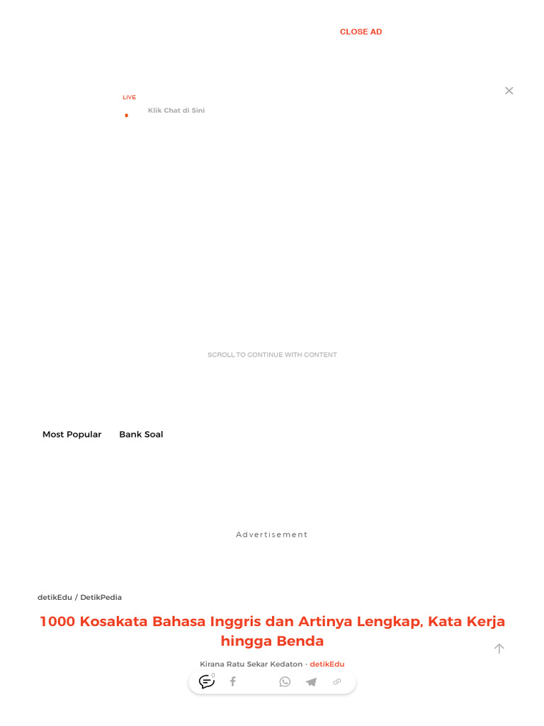 1000 Kosakata Bahasa Inggris Dan Artinya Lengkap, Kata Kerja Hin | PDF