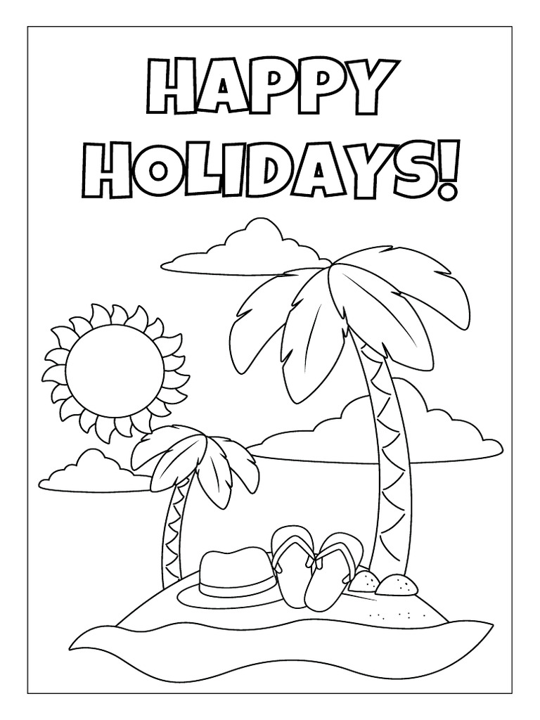 Summer Holidays Coloring Fun | PDF
