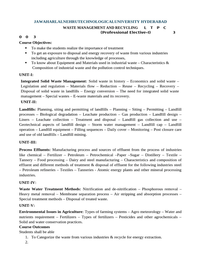 7b. Waste Management and Recycling Check | PDF | Landfill | Waste ...