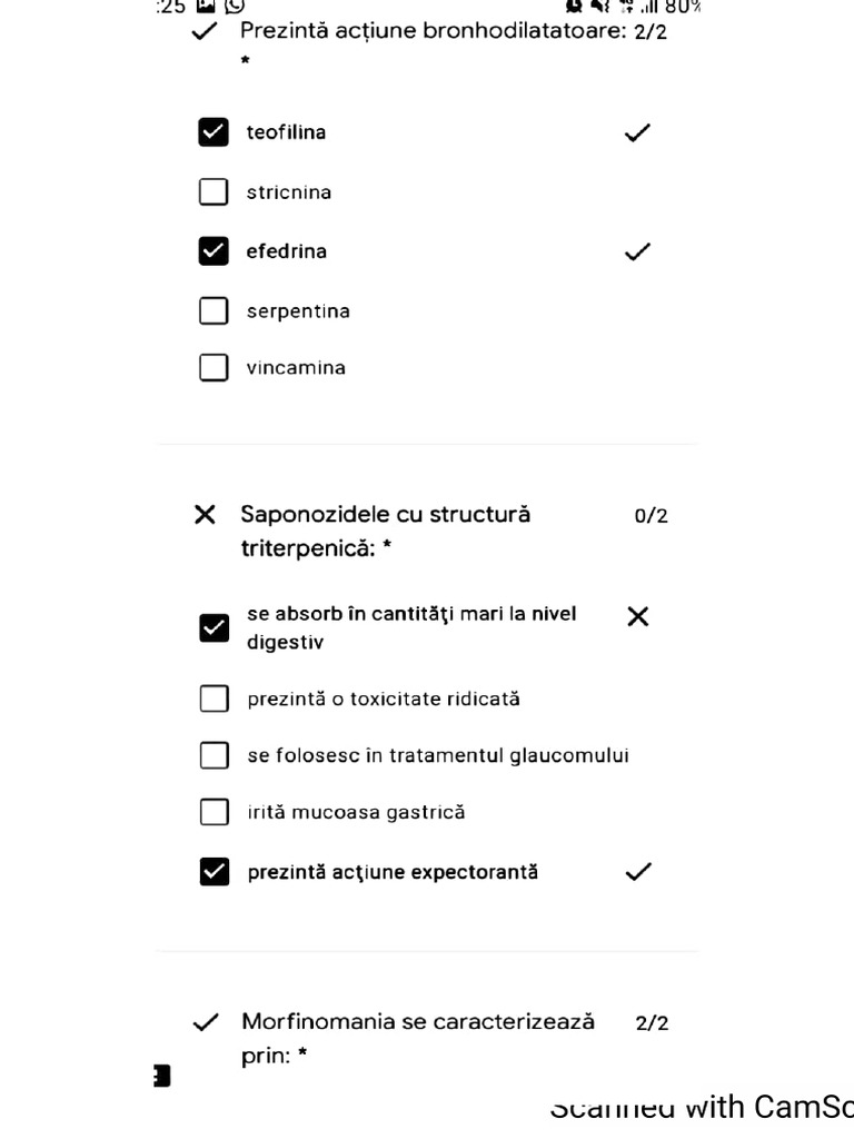 Grile Farmacognozie 2 | PDF