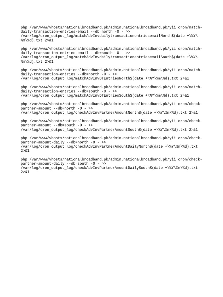 Yii Console Advance Invoice Checking Crons | PDF