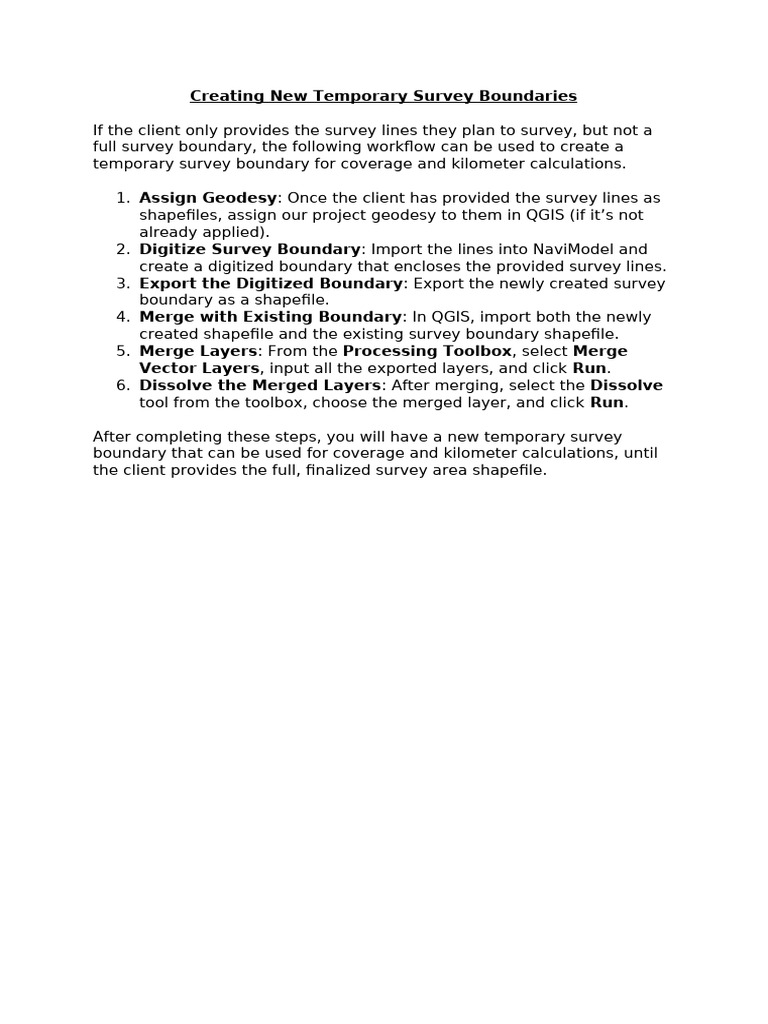 Create Temporary Survey Boundaries Guide | PDF