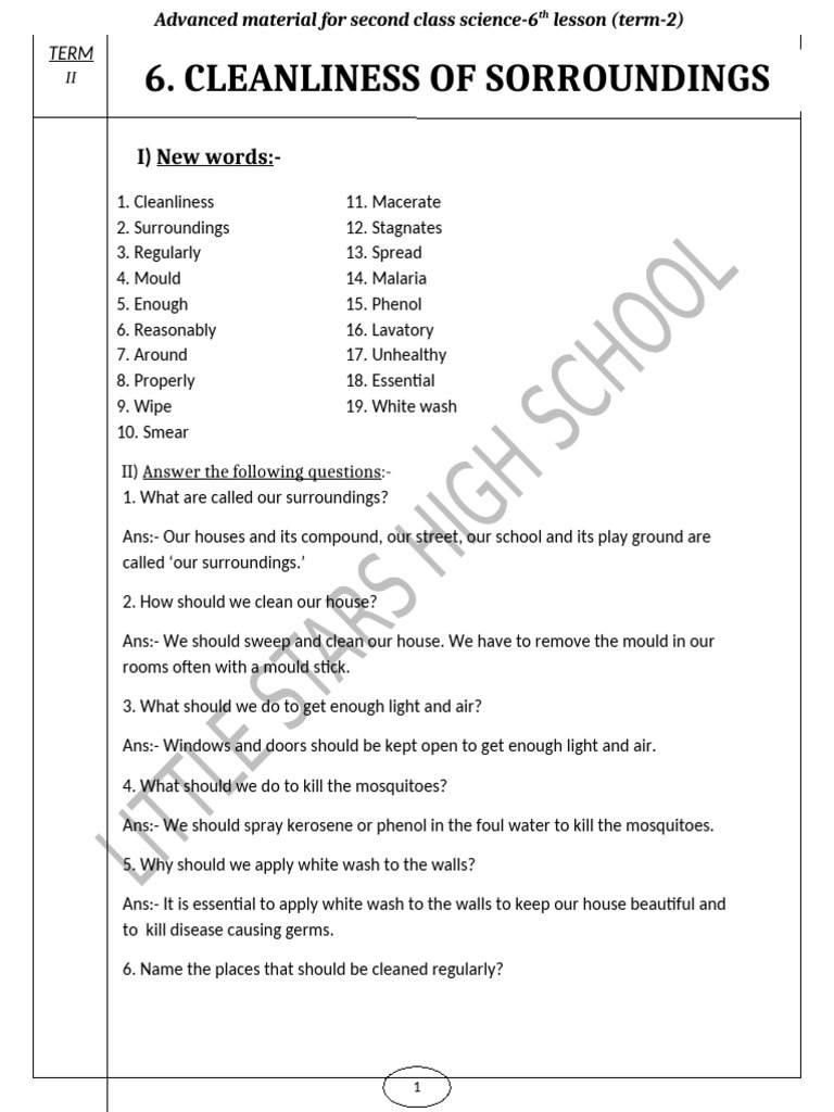 Cleanliness Guidelines for Surroundings | PDF
