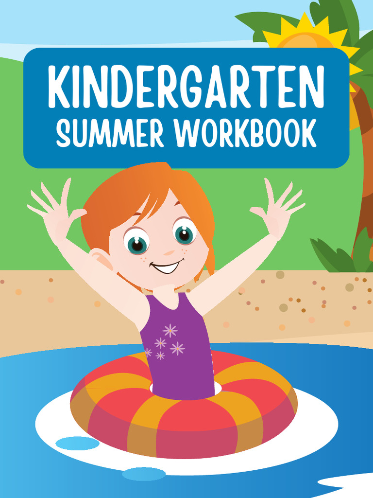 Summer Kindergarten Workbook in Colourful Illustrative Style | PDF