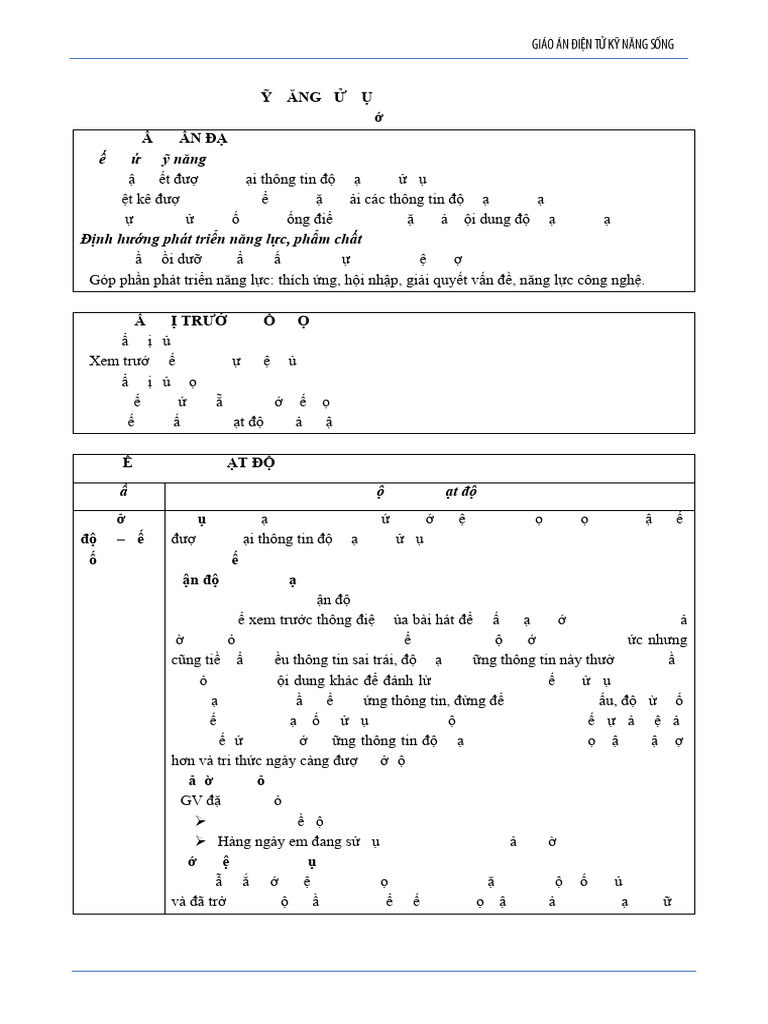 THCS - Giáo Án K Năng S D NG Internet An Toàn | PDF