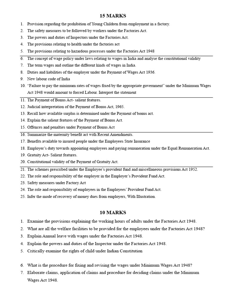 LL2 Mark Wise | PDF | Employment | Wage