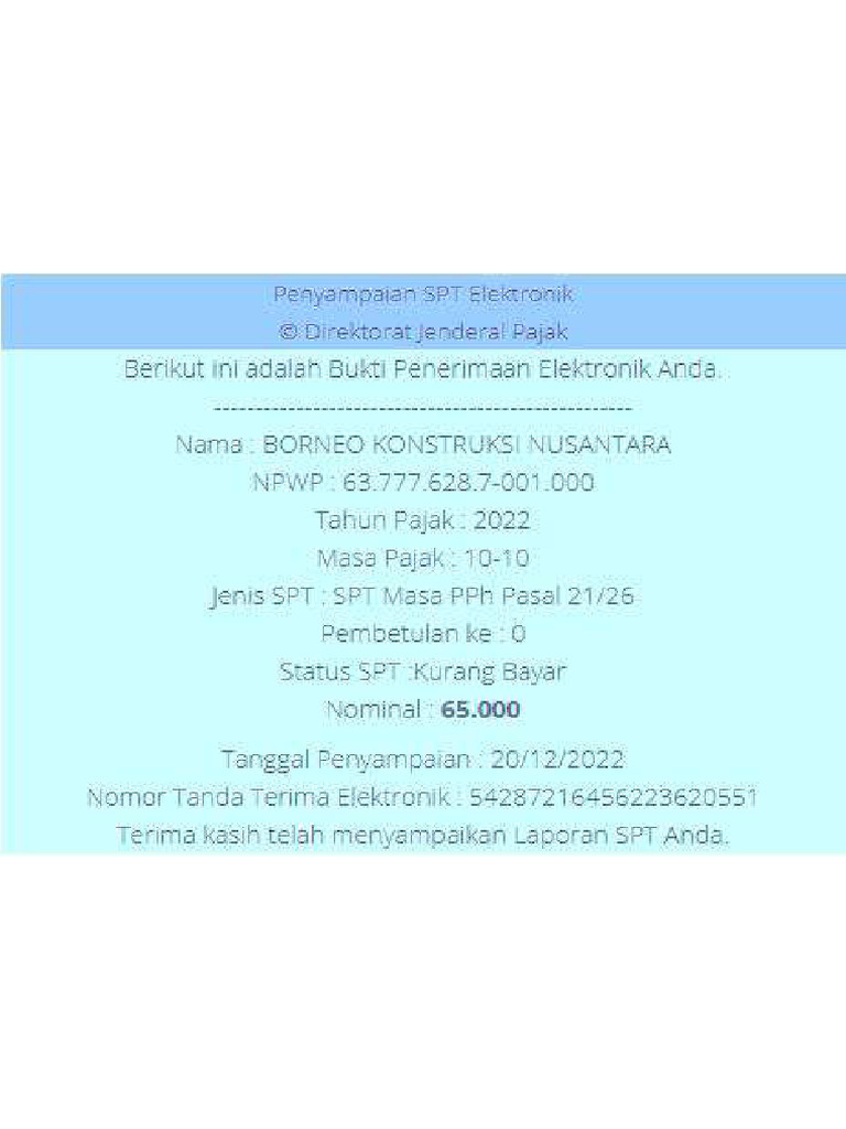 PPH & PPN BLN 10 Borneo | PDF