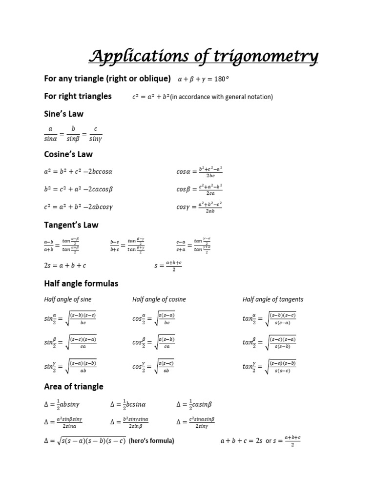 Application of Trigonometry | PDF | Trigonometric Functions | Trigonometry