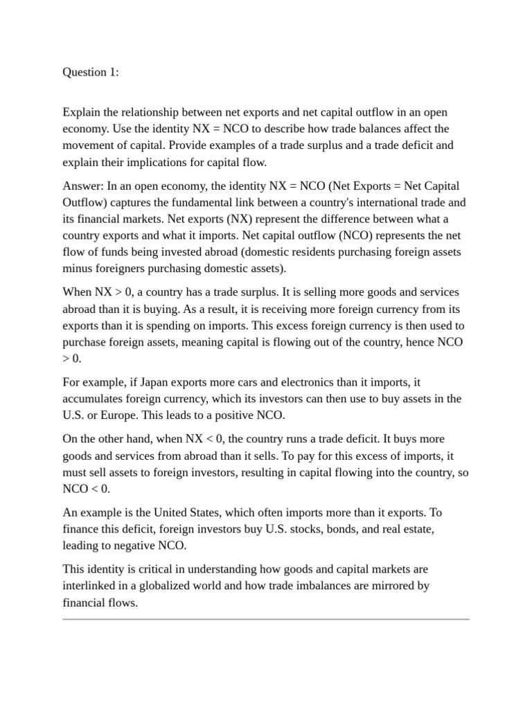 Chapter 9-18 Open-Economy Macroeconomics Basic Concept | PDF | Balance ...