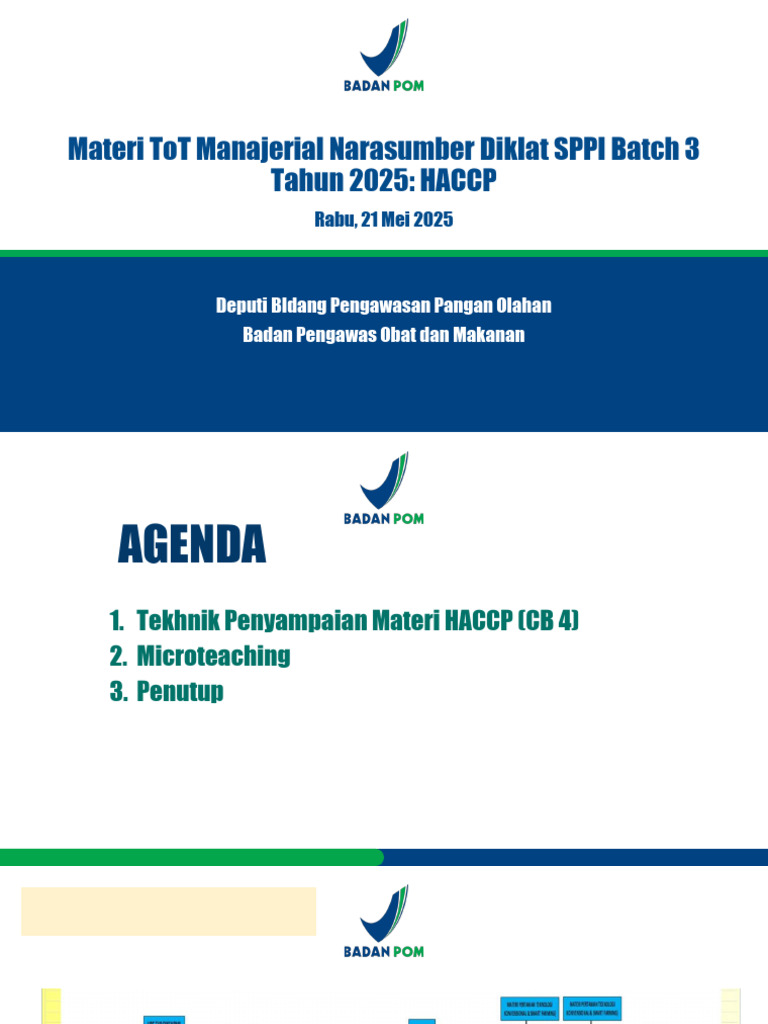 ToT Dan Microteaching HACCP | PDF