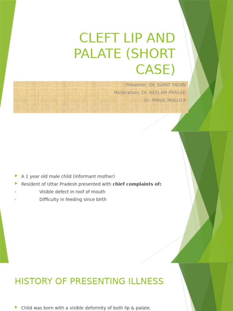 Cleft Lip and Palate Case Study | PDF | Human Nose | Human Head And Neck