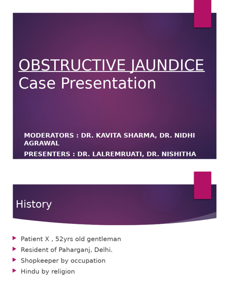 Obs Jaundice - Case - Final | PDF | Clinical Medicine | Medical Specialties