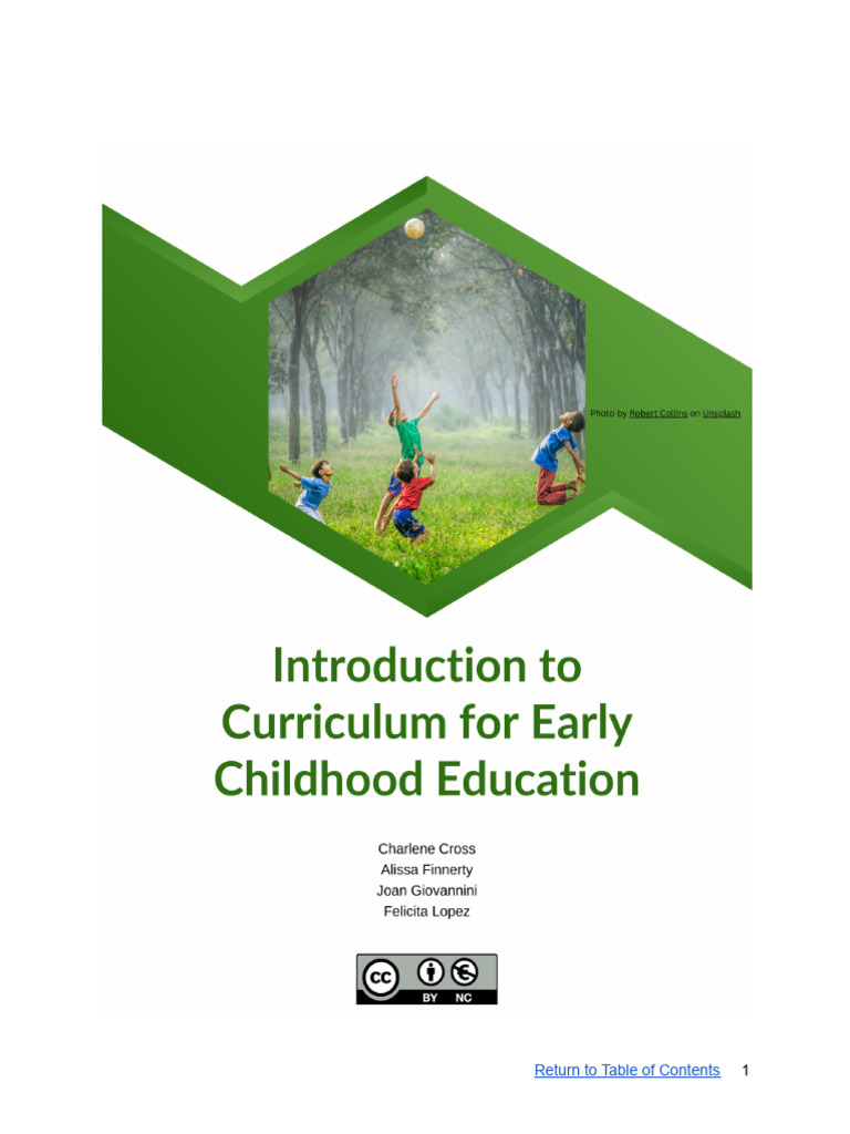 Introduction To Curriculum For Early Childhood Education FINAL | PDF ...