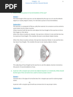 Tough Numericals Human Eye Class 10 CBSE | PDF