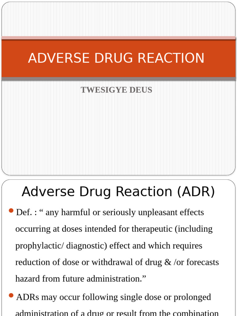DPH LEC 2 Advance Drug Reaction | PDF | Pregnancy | Pharmacology