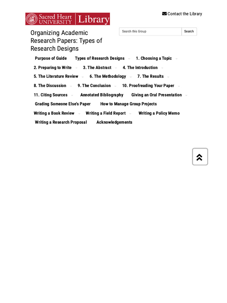 Types of Research Designs - Organizing Academic Research Papers ...