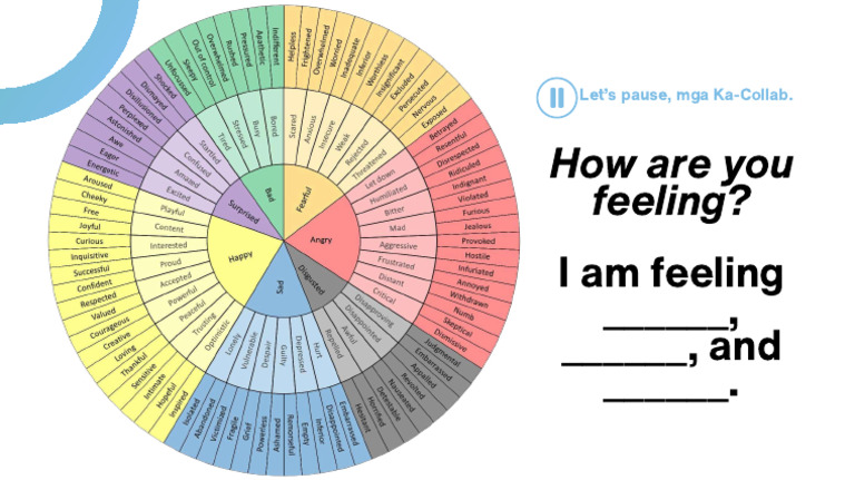 S1E1 STEM Collab - Feelings Wheel Activity | PDF