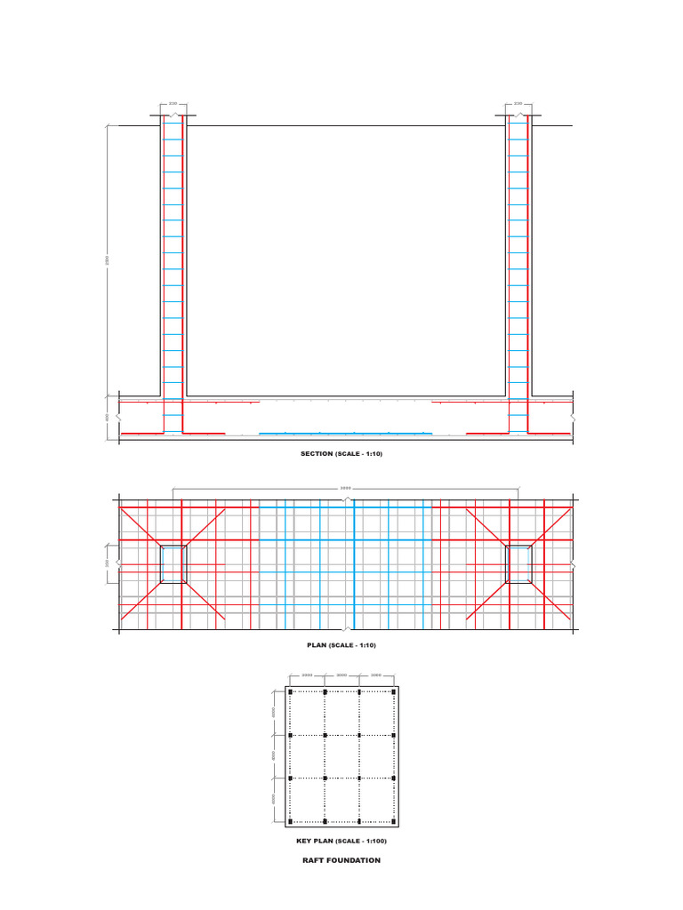 Raft Foundation Drawing | PDF