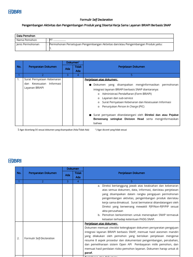 Template Self Declaration Form | PDF