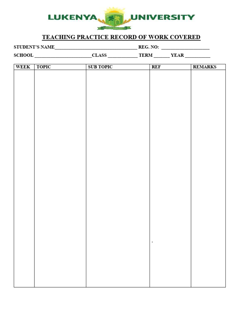 Record of Work Covered-1 | PDF