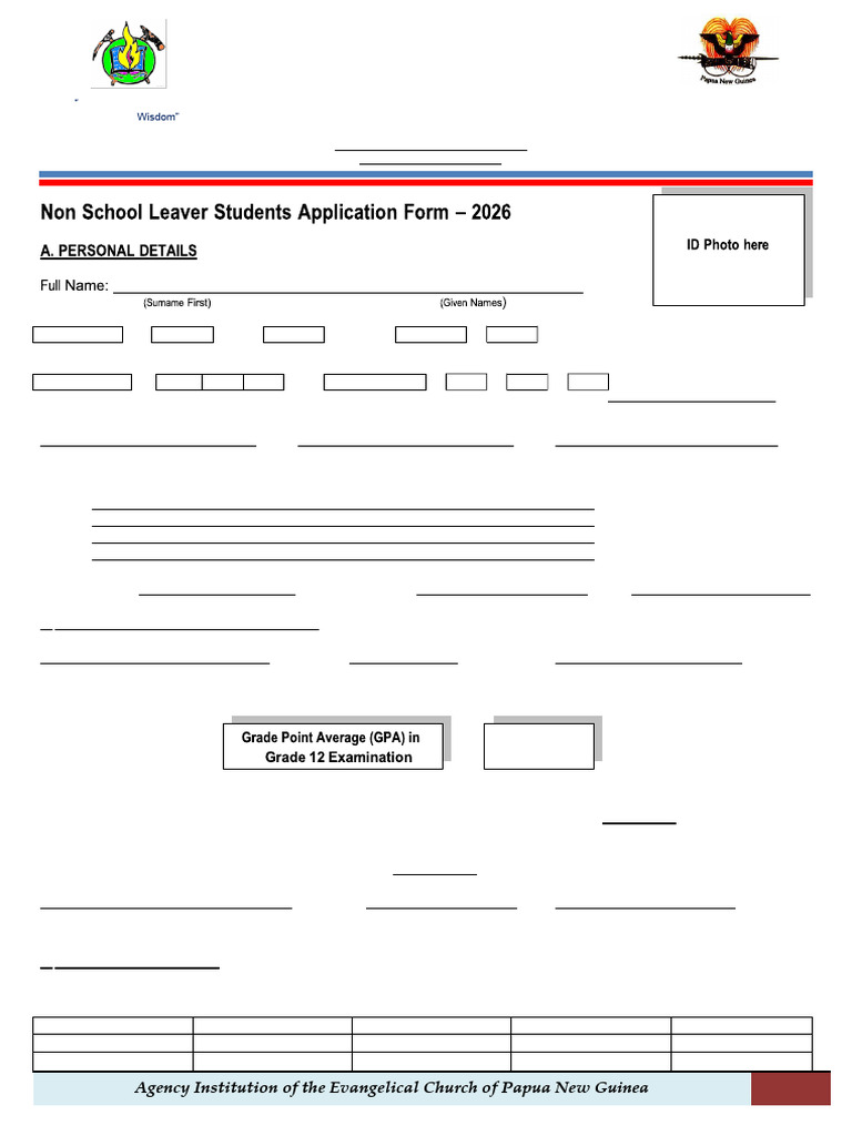 Dauli College Non-School Leaver Form 2026 | PDF | Educational Stages