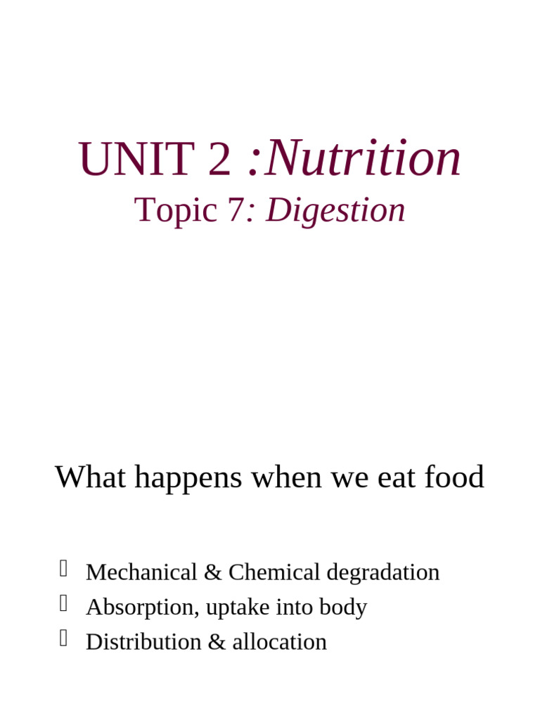 FNB S 2016 7 Digestion ANT | PDF | Digestion | Stomach