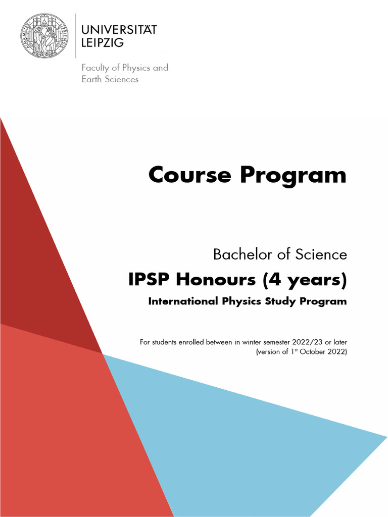 BSC IPSP Honours 4years Module Descriptions | PDF | Physics | Solid State Physics