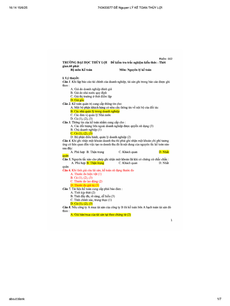 NLKT Đề Ôn | PDF