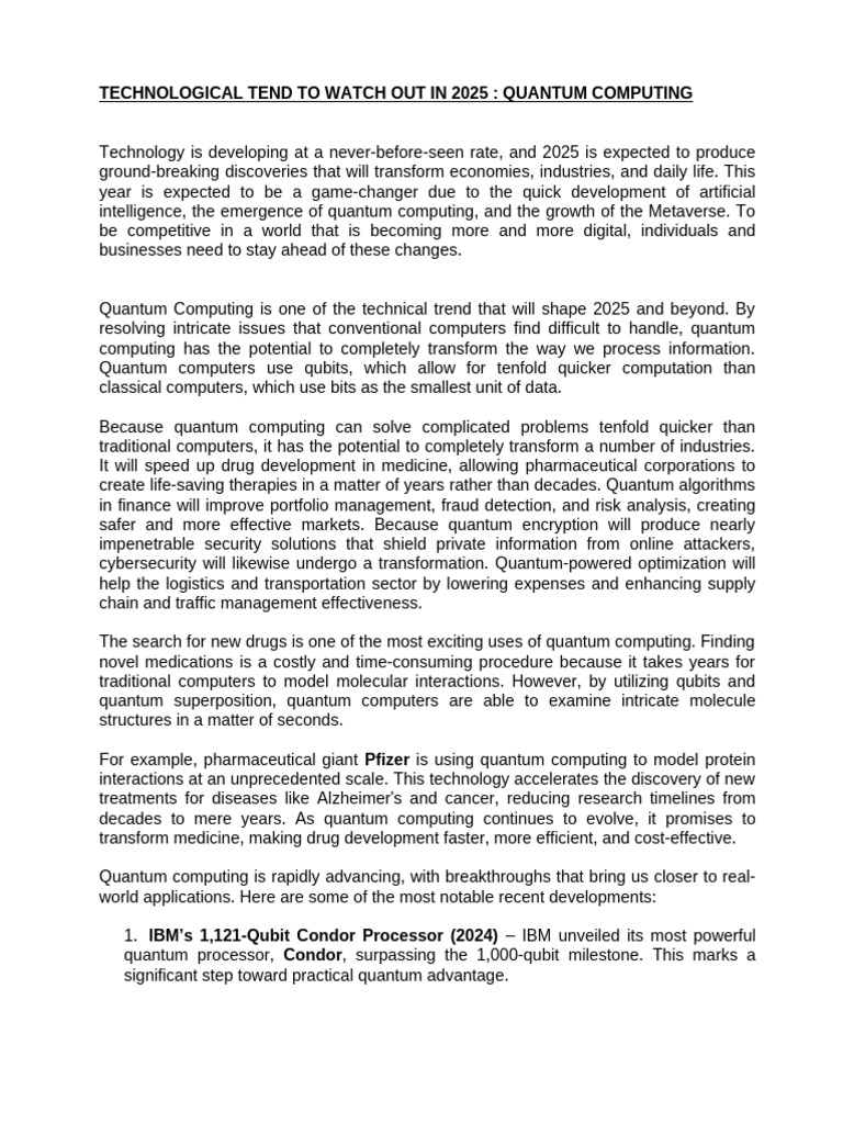 Quantum Computers | PDF | Quantum Computing | Computing