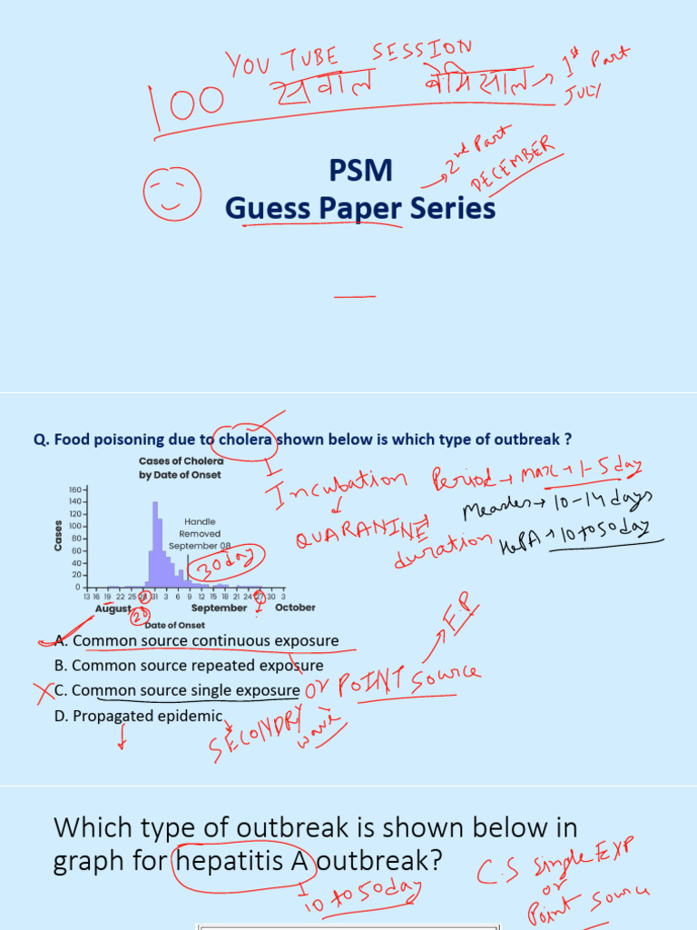 PSM Guess Paper Series Updated | PDF | Vaccines | Sensitivity And Specificity