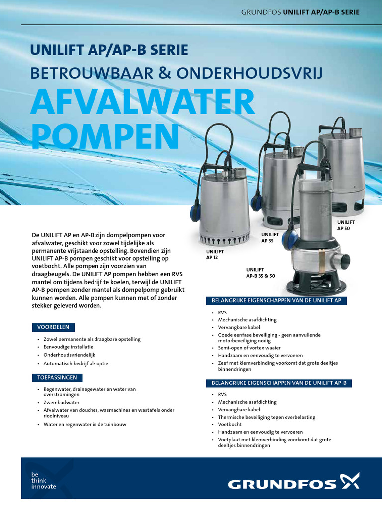 Grundfos Unilift AP Informatieblad | PDF