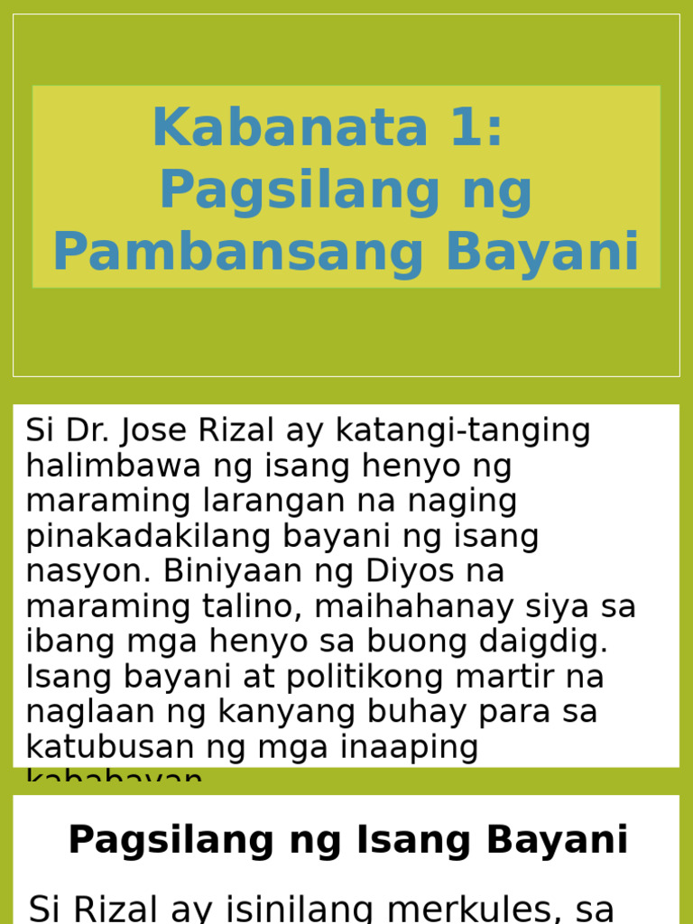 Rizal Kabanata 1 | PDF