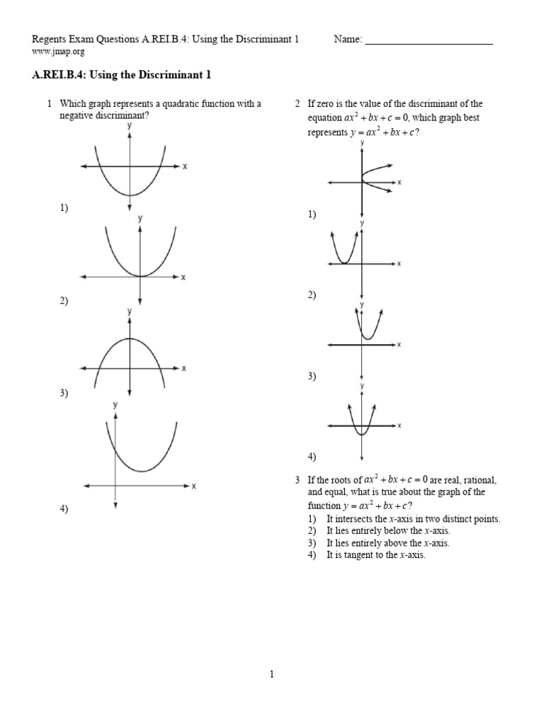 Using The Discriminant | PDF | Quadratic Equation | Abstract Algebra