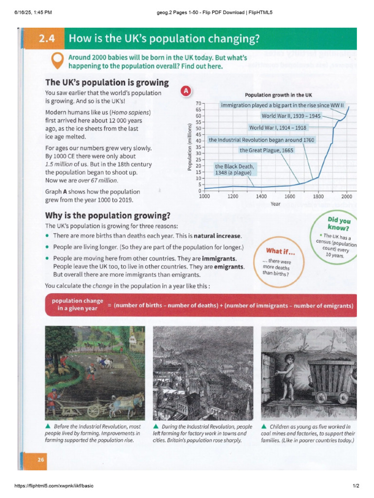 How Is The UK's Population Changing | PDF