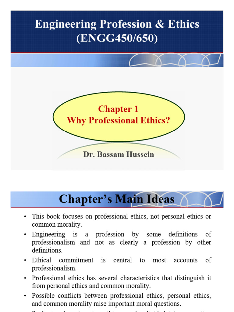 Chapter of Course Ethics of Engineers | PDF | Profession | Morality