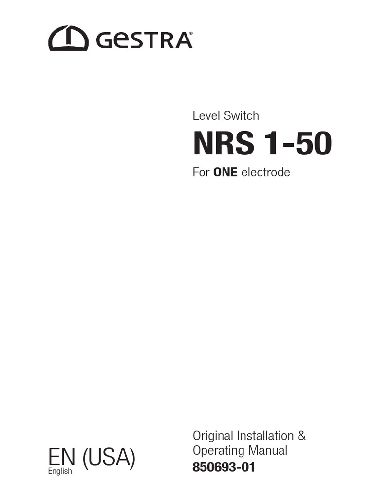NRS 1-50 Level Switch Manual - USA | PDF | Switch | Boiler